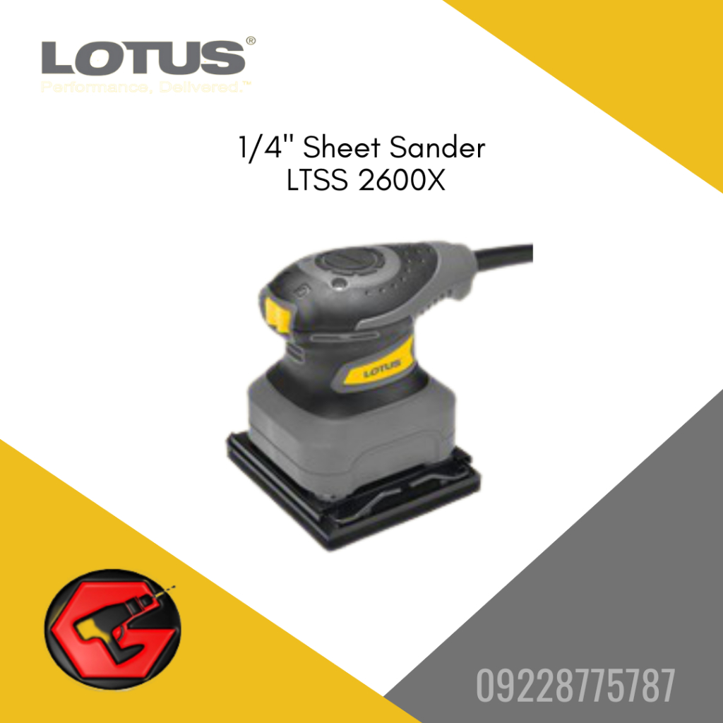 LOTUS SHEET SANDER 1/4" 260W (LTSS2600X) | Shopee Philippines
