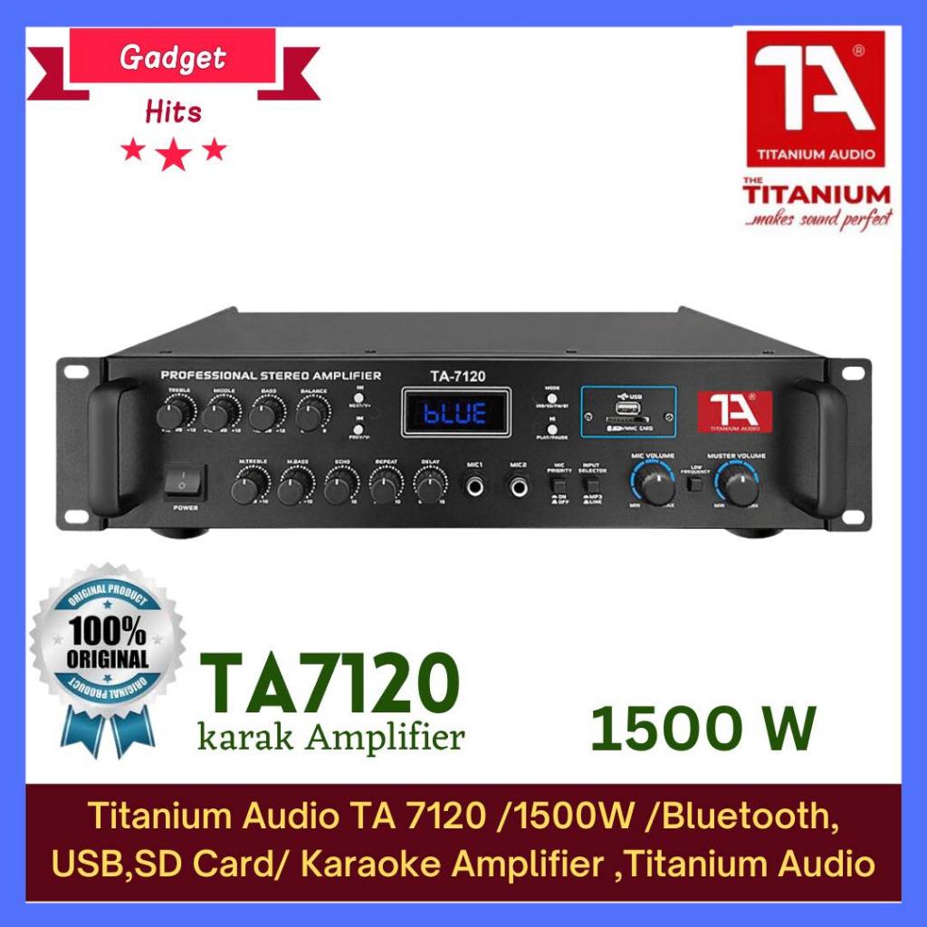 Titanium Audio TA 7120 / 1500W / Bluetooth, USB, SD Card / Karaoke ...
