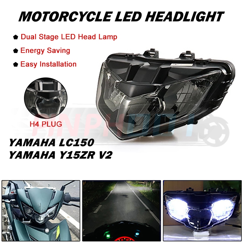 Motorcycle Headlight Assembly LED For Y15ZR/RS150/LC150/SNIPER 150 V1 ...