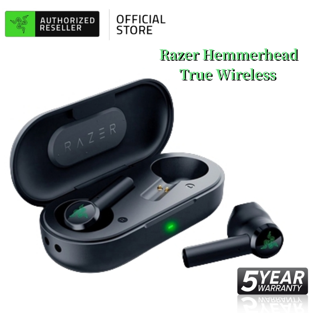 Razer Hammerhead True Wireless Bluetooth Auto-Pairing Earbuds Gaming ...