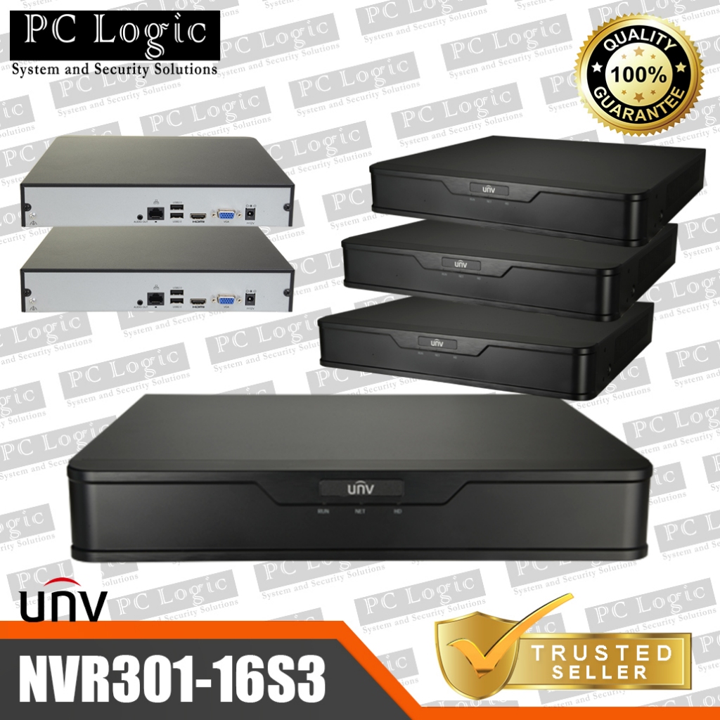 UNIVIEW NVR301-16S3 16CH NETWORK RECORDER, ULTRA H.265, 4K RESOLUTION ...