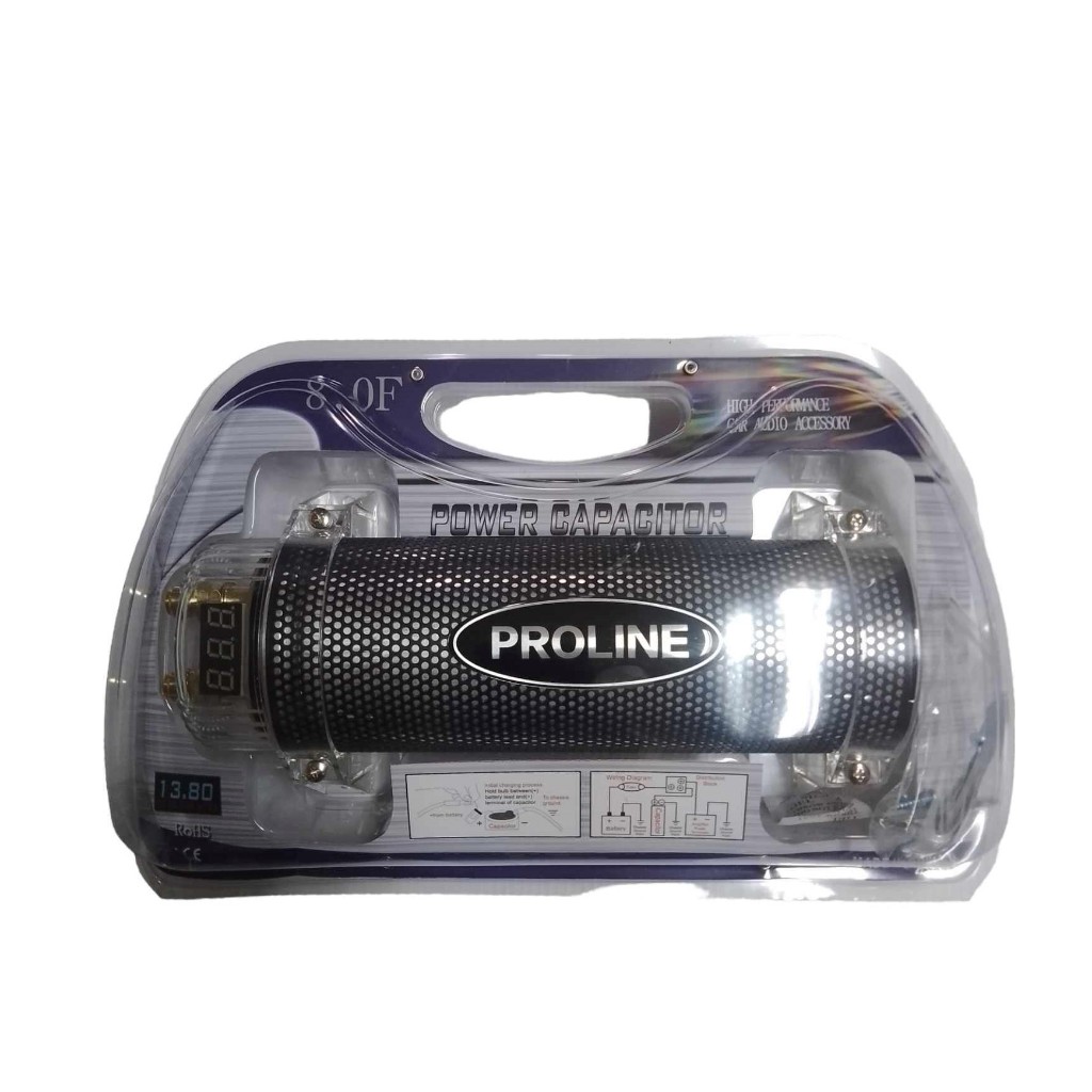 PROLINE/UNIVERSE HIGH PERFORMANCE CAR AUDIO POWER CAPACITOR 8.0 FARAD ...