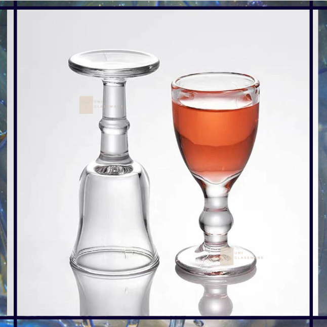 UNIGLASSWARE [6PCS] Small Goblet Wine Shot Glass Transparent Glassware ...