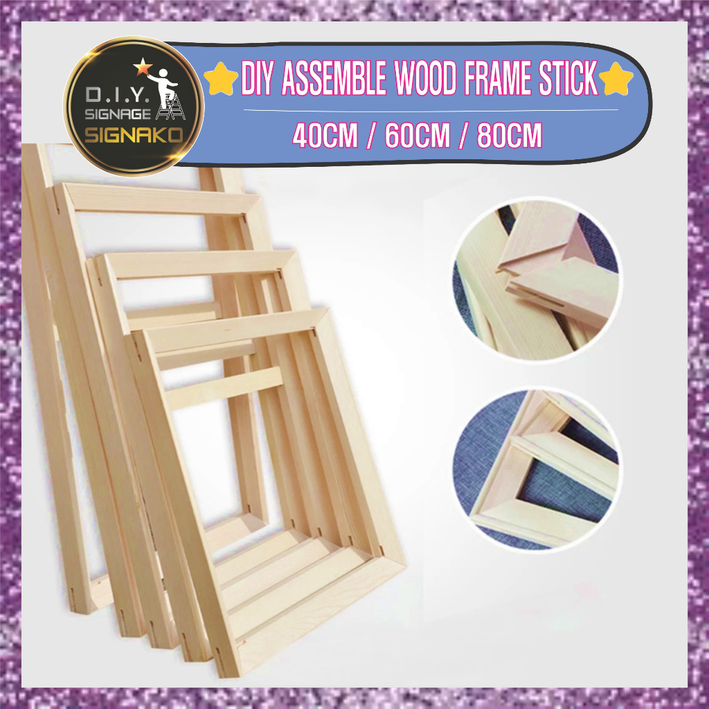 Wood Stick For Canvas / DIY ASSEMBLE STRETCH WOOD FRAME STICK DIY Paint ...