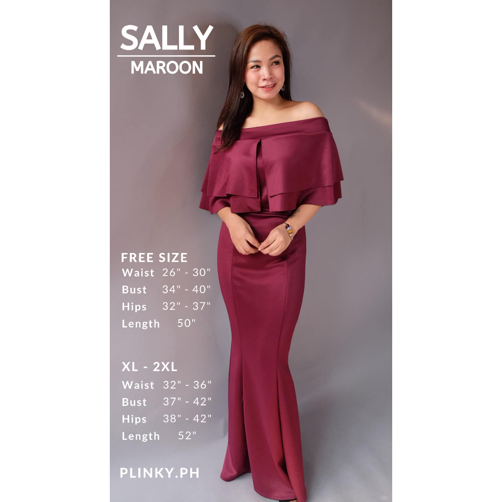 SALLY Off Shoulder Ladies Gown Wedding Bridal Sponsor Debut Women’s ...