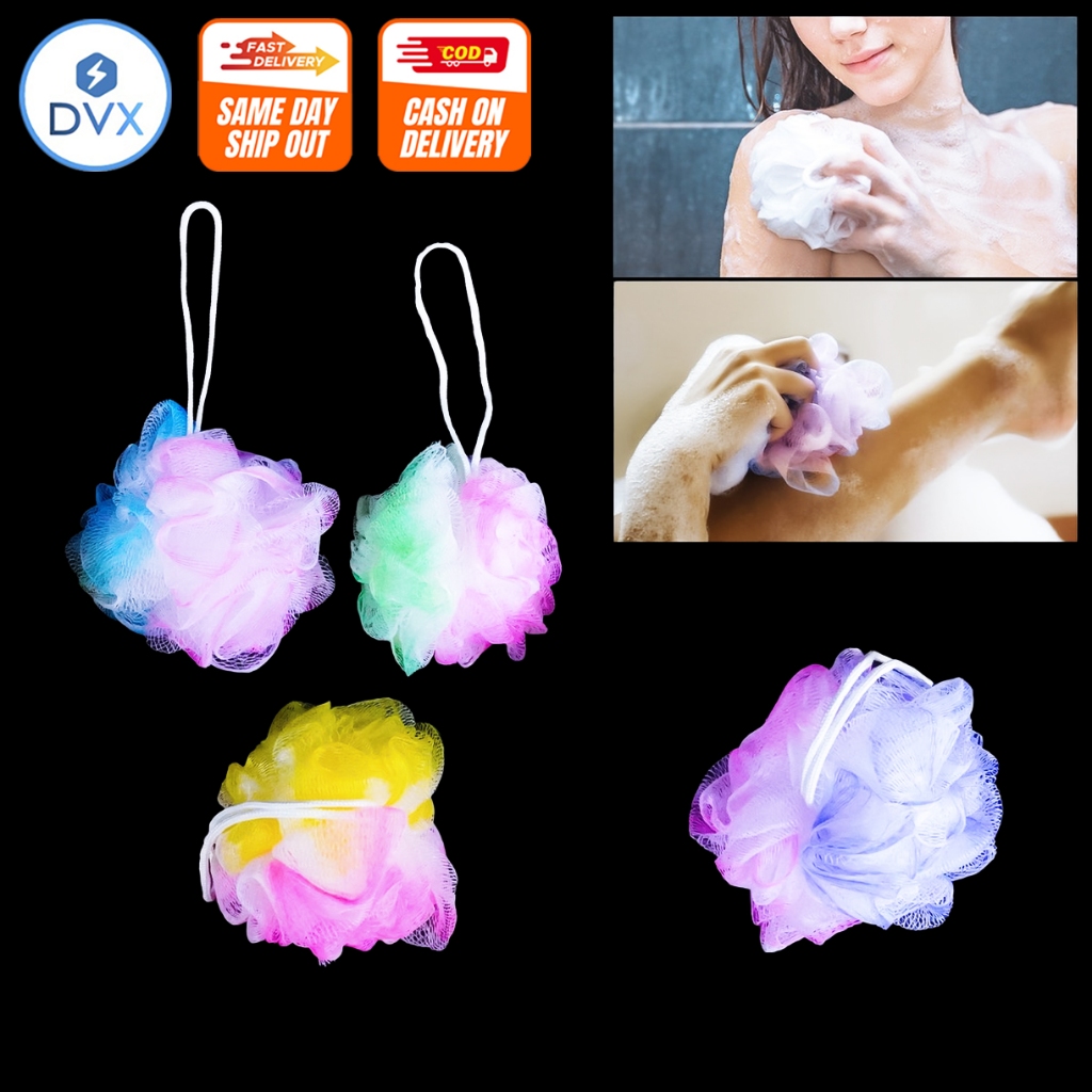 Cod Dvx Bath Sponges Loofah Lather Mesh Pouf Shower Puff Soft Body Wash
