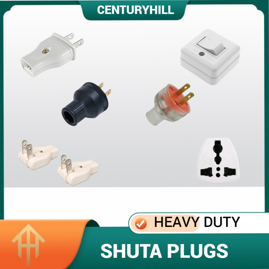 SHUTA PLUGS ( RUBBER /TRANSPARENT/ SWING TYPE / WITH GROUND) HEAVY DUTY ...