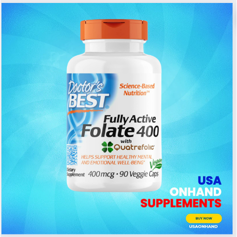 USAOnhand| Doctor's Best, Fully Active Folate 400 with Quatrefolic, 400 ...