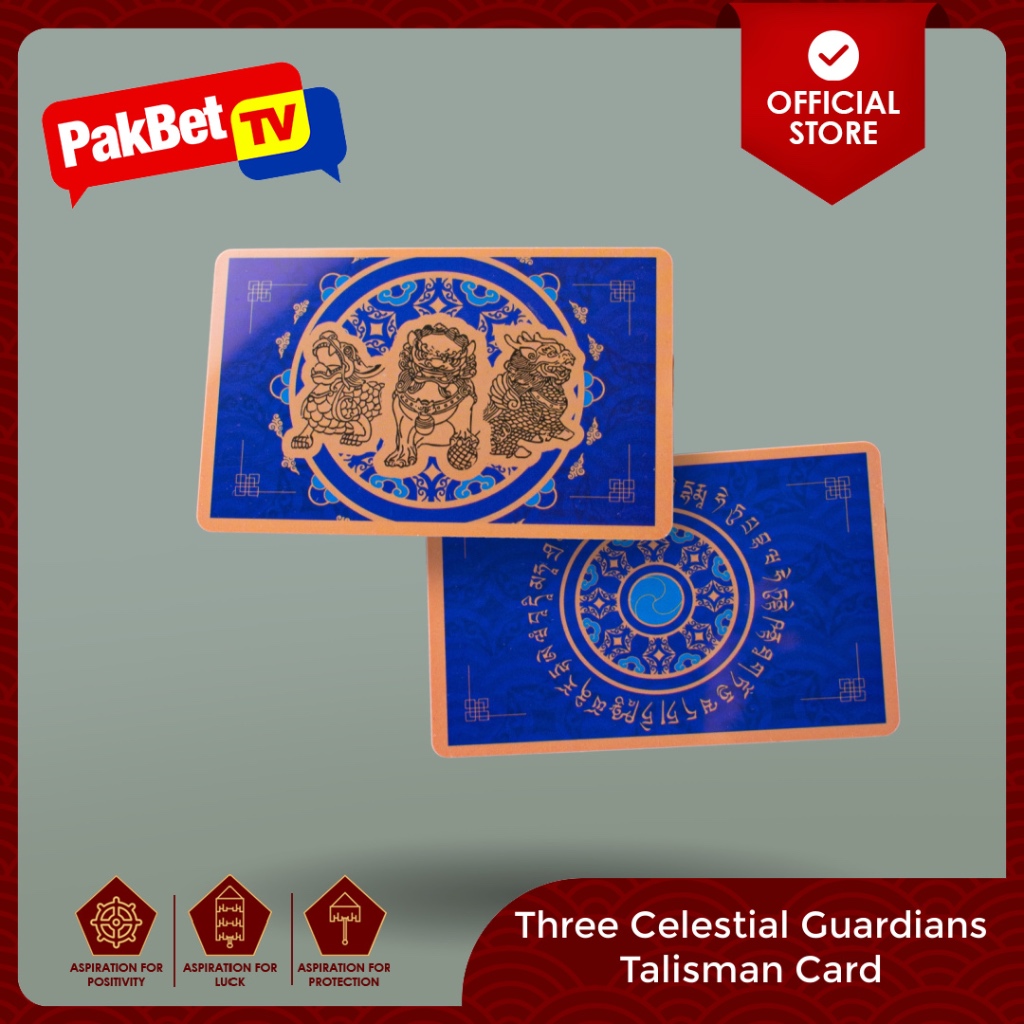 Three Celestial Guardians and Chakra Protection Wheel Talisman Card ...