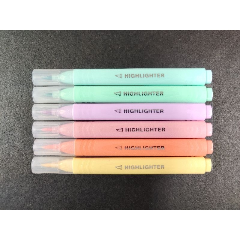 Neon Highlighter Brush Pens 6 Colors | Shopee Philippines