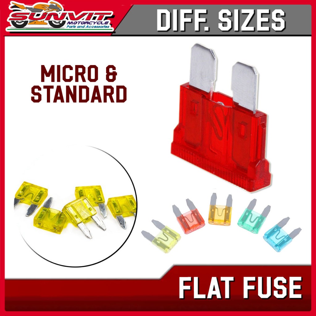 MOTORCYCLE FLAT FUSE MICRO & STANDARD | Shopee Philippines