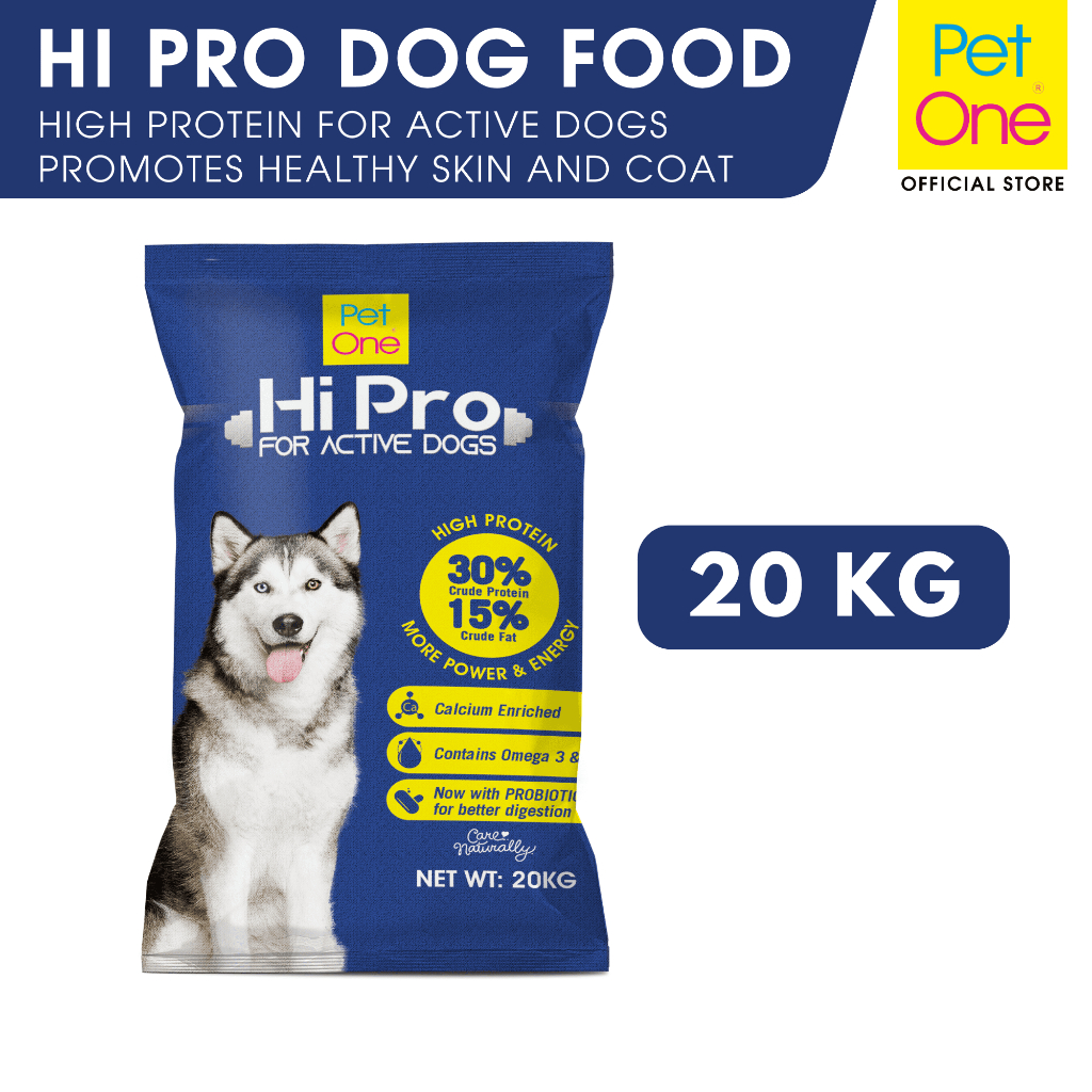 PET ONE Hi Pro - High Protein Dog Food (Dry Dog Food For Active Dogs) 20kg | Shopee Philippines