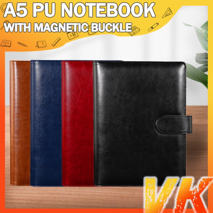 VK A5 PU Cover Notebook with Magnetic Buckle Business Notebooks Gift High School Supplies Office ...