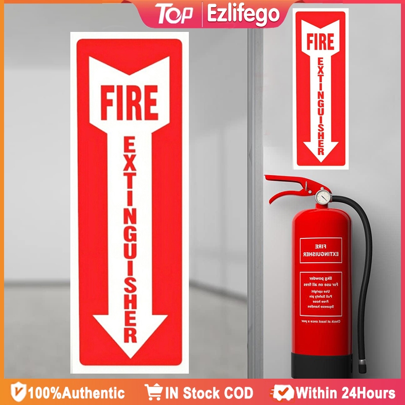 4Pcs Fire Extinguisher Signage 12 X 4 Inch Safety Signages Sticker PVC ...