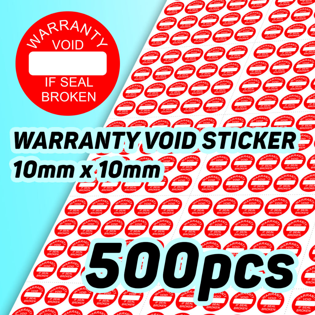 500Pcs Universal Warranty Void Sticker 10mmx10mm | Shopee Philippines