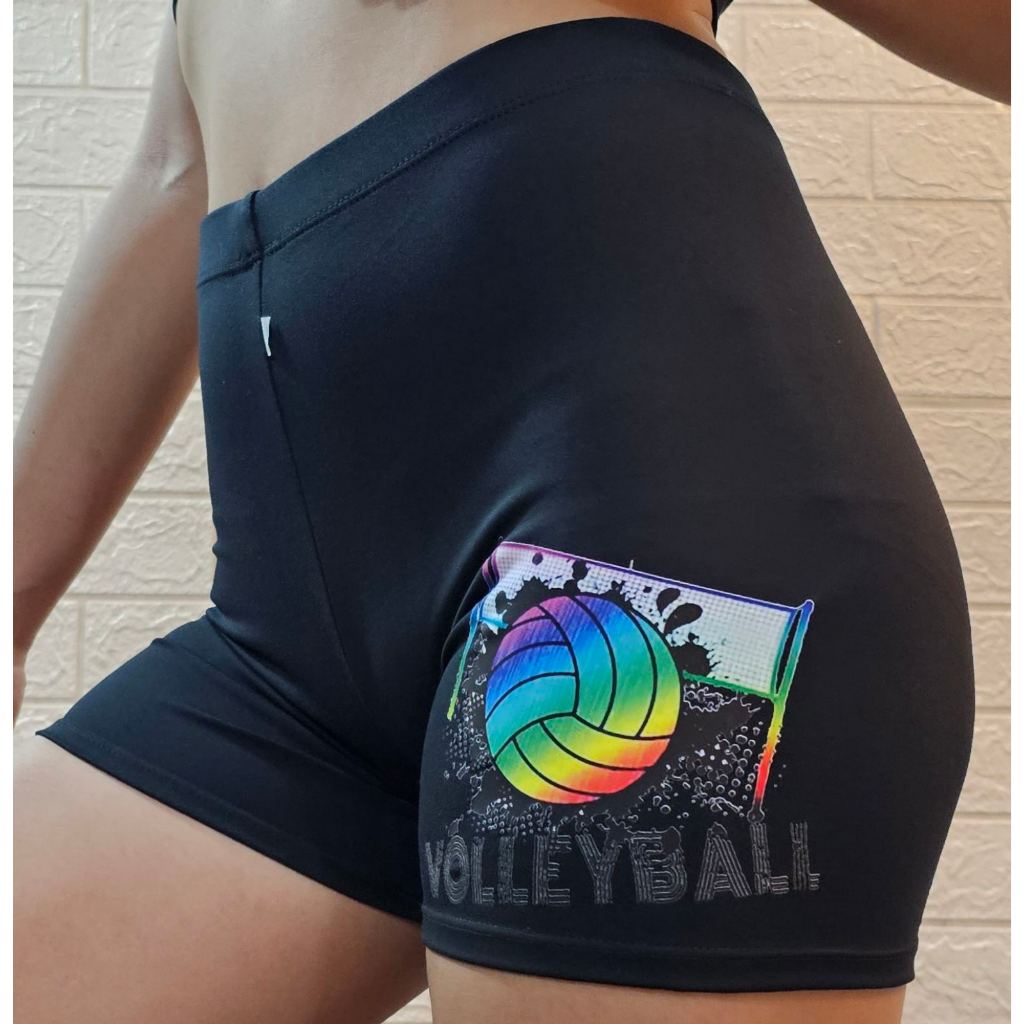PROMOSALE VOLLEYBALL NET DESIGN IN VOLLEYBALL SPANDEX CYCLING SHORTS ...