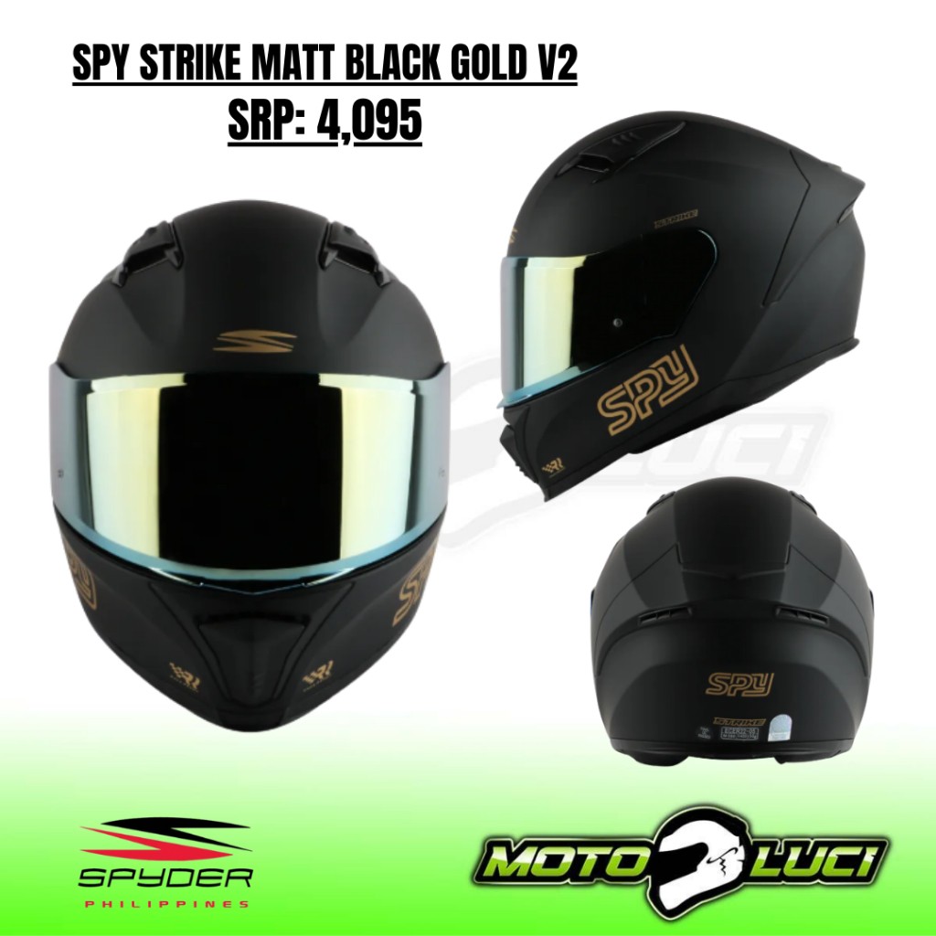 Spyder SPY Strike V2 Dual visor Helmet ( Free Clear Lense ) | Shopee ...