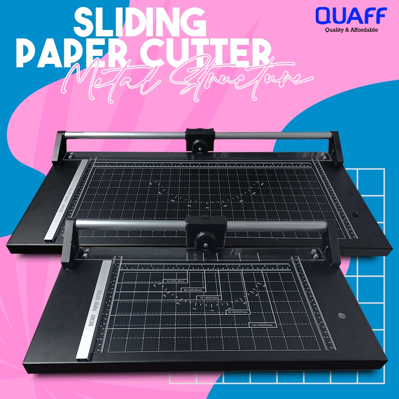 QUAFF Sliding Cutter Heavy Duty For Vinyl, Cardboard & Paper (A4 & A3 ...