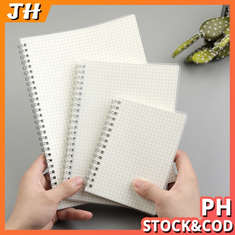 Ready Stock Coil Notebook Grid Spring Notebook Grid Blank Line Dot A5 B5 Tudent Cute Hand Ledger