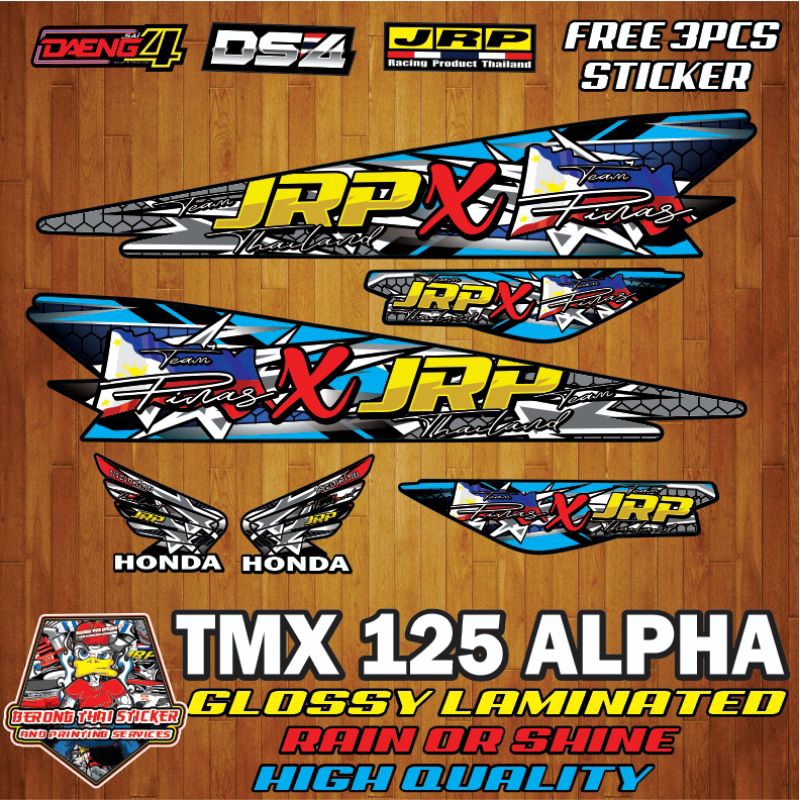 Honda Tmx 125 Alpha Jrp x Team pinas Decals Laminated | Shopee Philippines