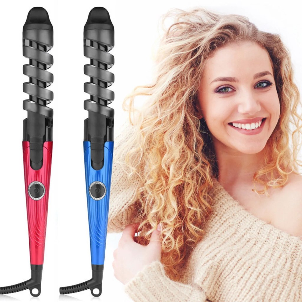 Professional Hair Curler Roller Magic Spiral Curling Iron Fast Heating ...