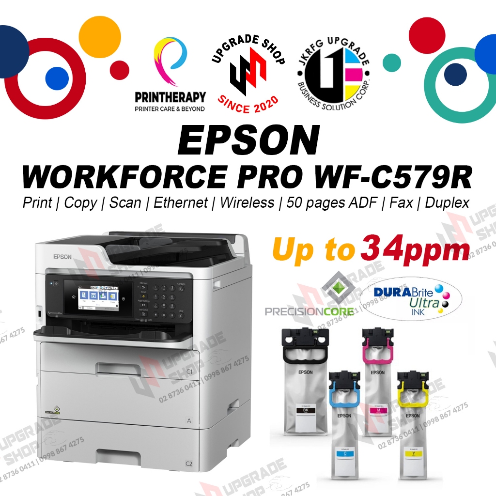 Epson WorkForce Pro WF-C579R Duplex All-in-One Inkjet Printer | C579R ...