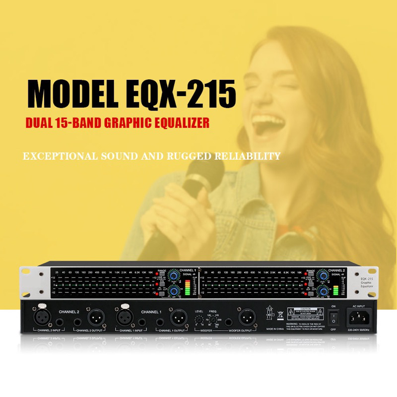 EQ EQX-215 New with SUBWOOFER Output DUAL 15 Band Graphic Equalizer | Shopee Philippines