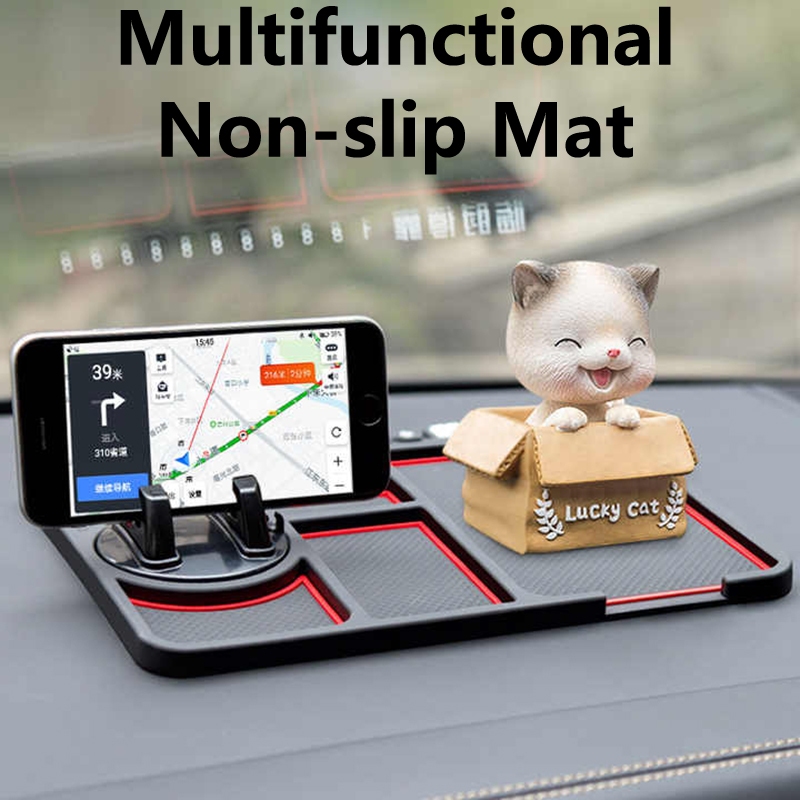 Car universal multifunctional anti-skid pad phone holder temporary stop ...