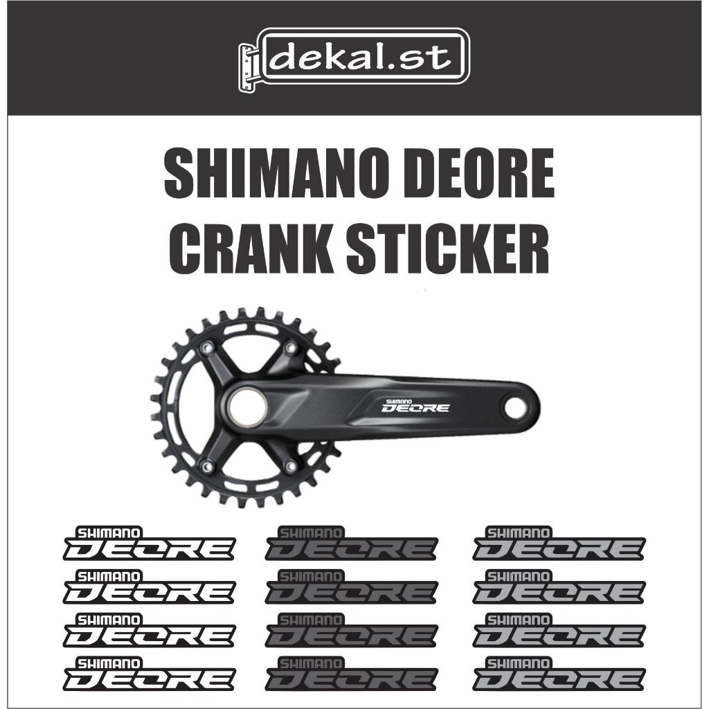 Shimano Deore crank arm printed bike sticker (gloss laminate) | Shopee ...