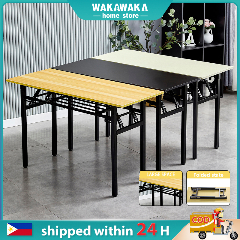 JJC Folding Table Dining table Study Table Computer Desk 80/100/120cm Restaurant Table | Shopee ...