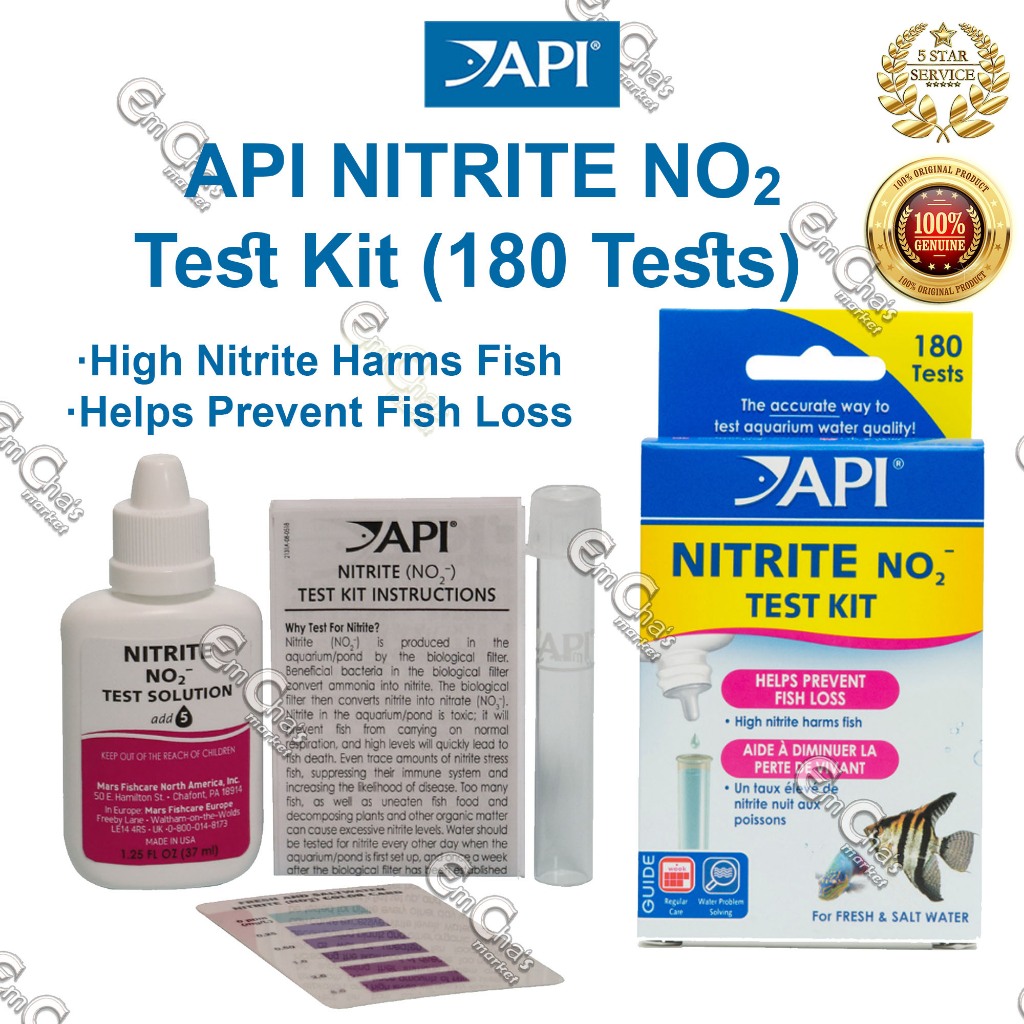 Api Branded Accurate Nitrite Test Kit (180 Tests) (Plnt) (Fmed) NO2 ...