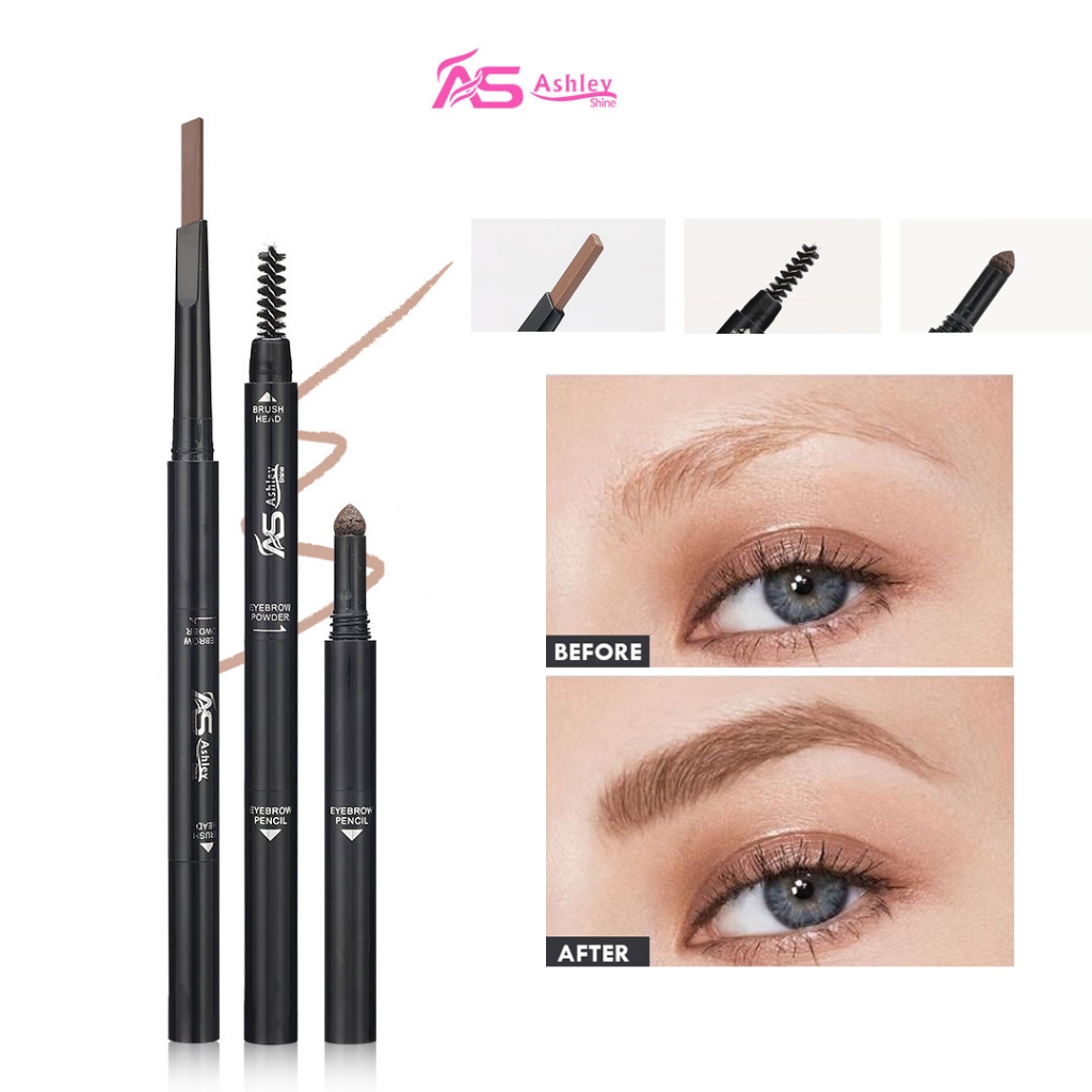 Ashley Shine 3 in 1 Eyebrow Pencil and Powder Long Lasting Eyebrow Gel ...