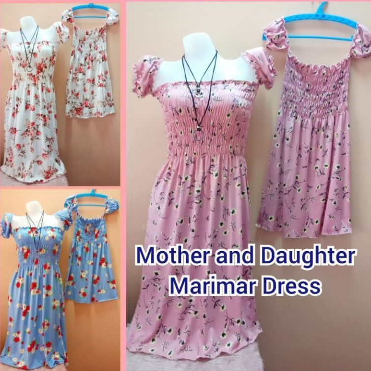 MARIMAR Mother and Daughter Dress Summer OOTD | Shopee Philippines