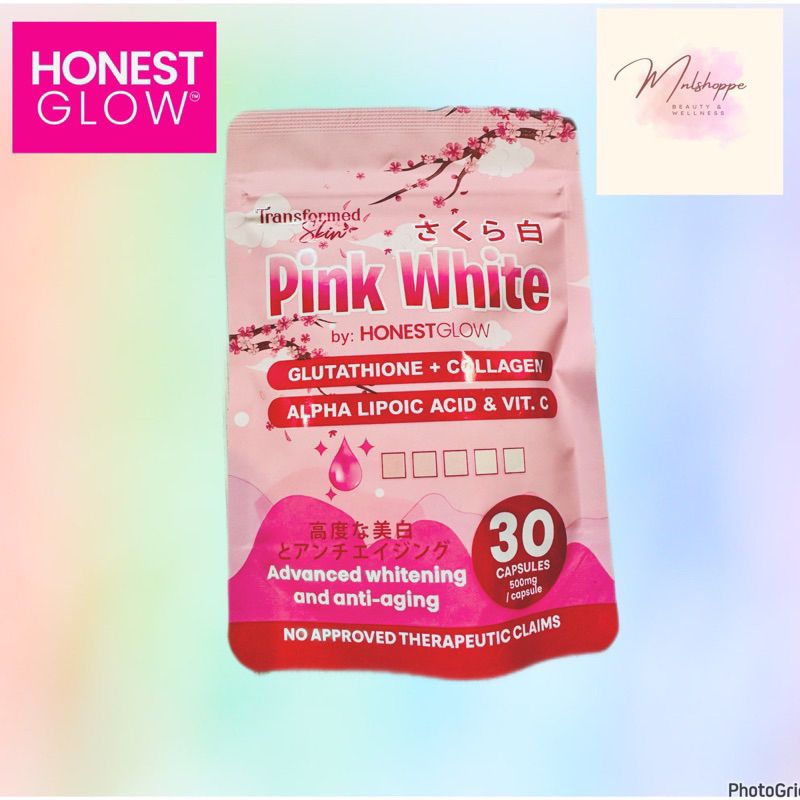 Honest Glow Pink White Glutathione Capsule | Shopee Philippines