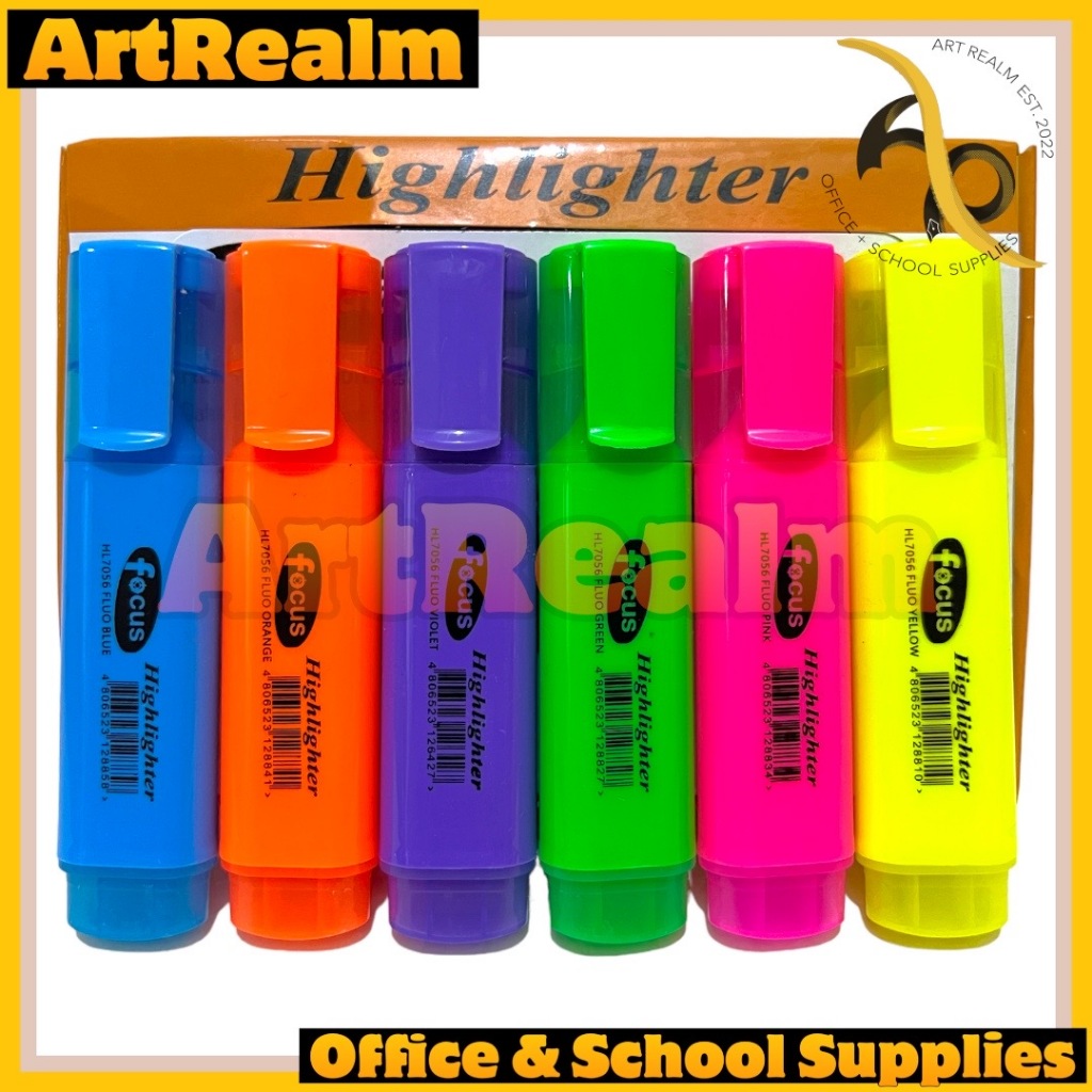 Focus Neon/Fluorescent Highlighters | Shopee Philippines
