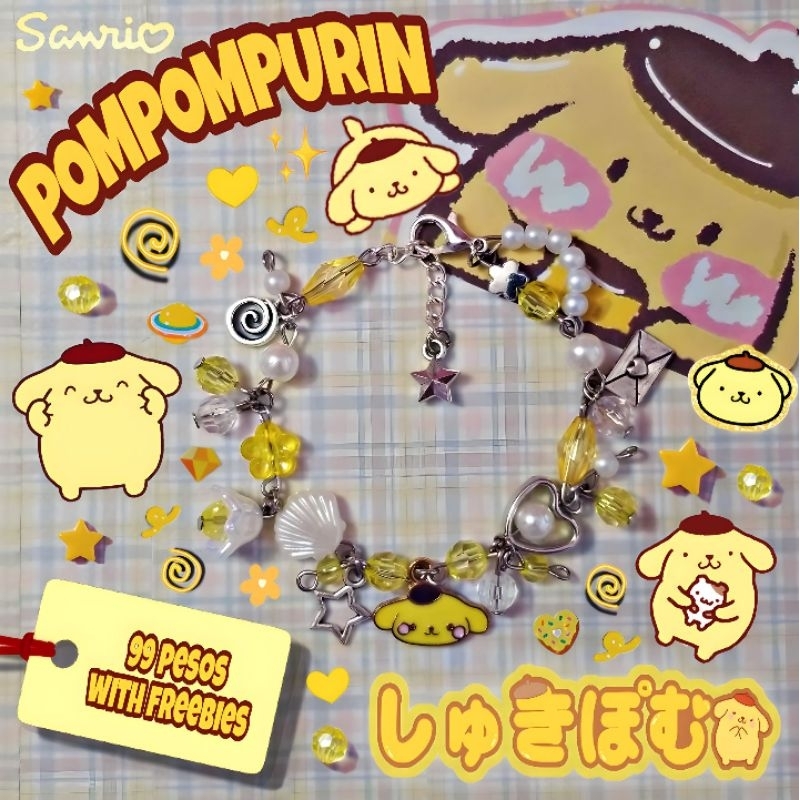 Sanrio Bracelet (Kuromi, Pompompurin, Cinnamoroll, My Melody) | Shopee ...