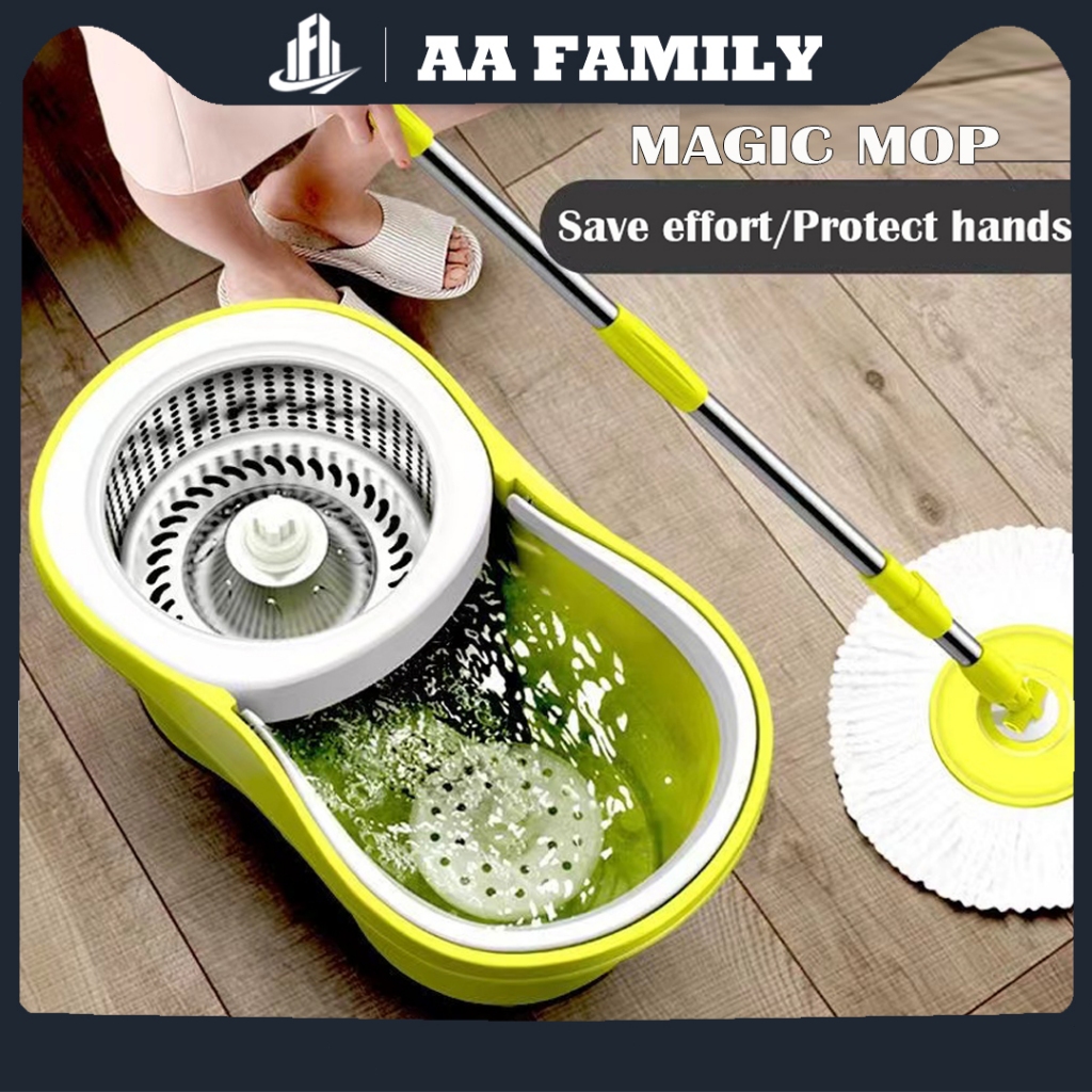 Magic Spin Mop With Spinner and Bucket Tornado Mop 360 Easy Rotating ...