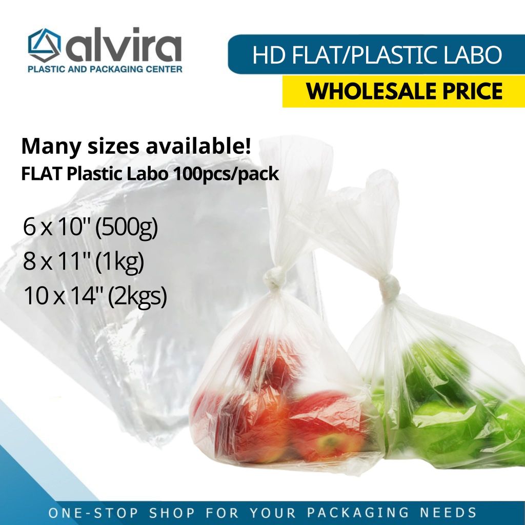 Flat HD Bag (Plastic Labo) for portioning 100pcs/pack | Shopee Philippines
