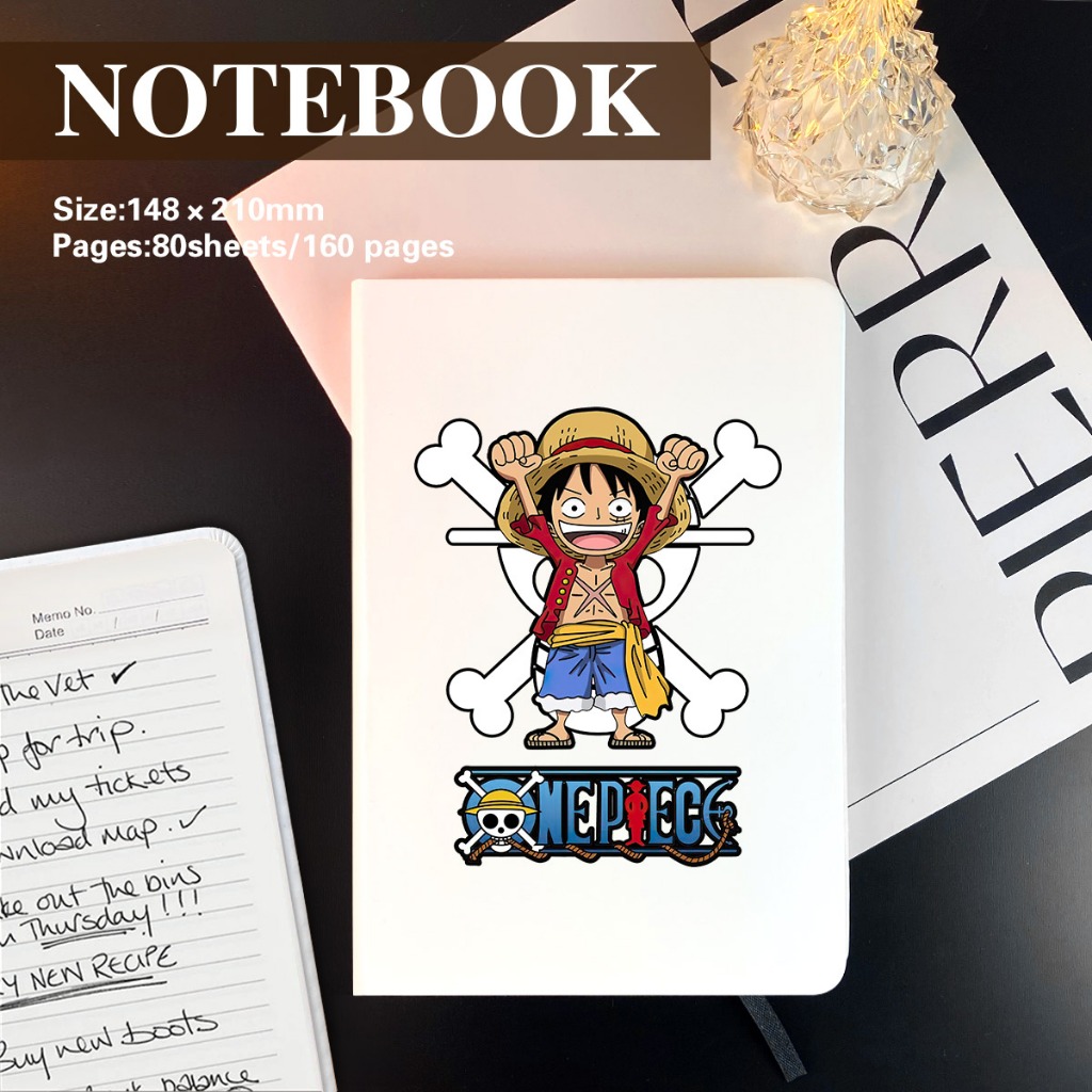 A5/A6 One Piece Luffy sheep head cowhide thickened notebook school ...