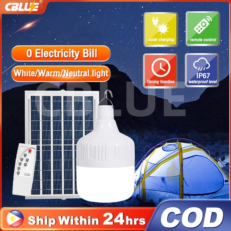 CBLUE Original Solar Bulbs 200W light Outdoor Portable Waterproof Solar ...