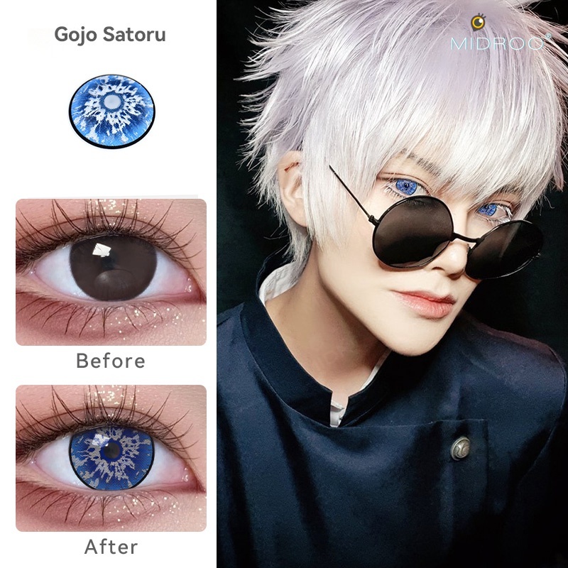 Midroo 1 pair color contact lens blue contact lens cosplay for Gojo ...
