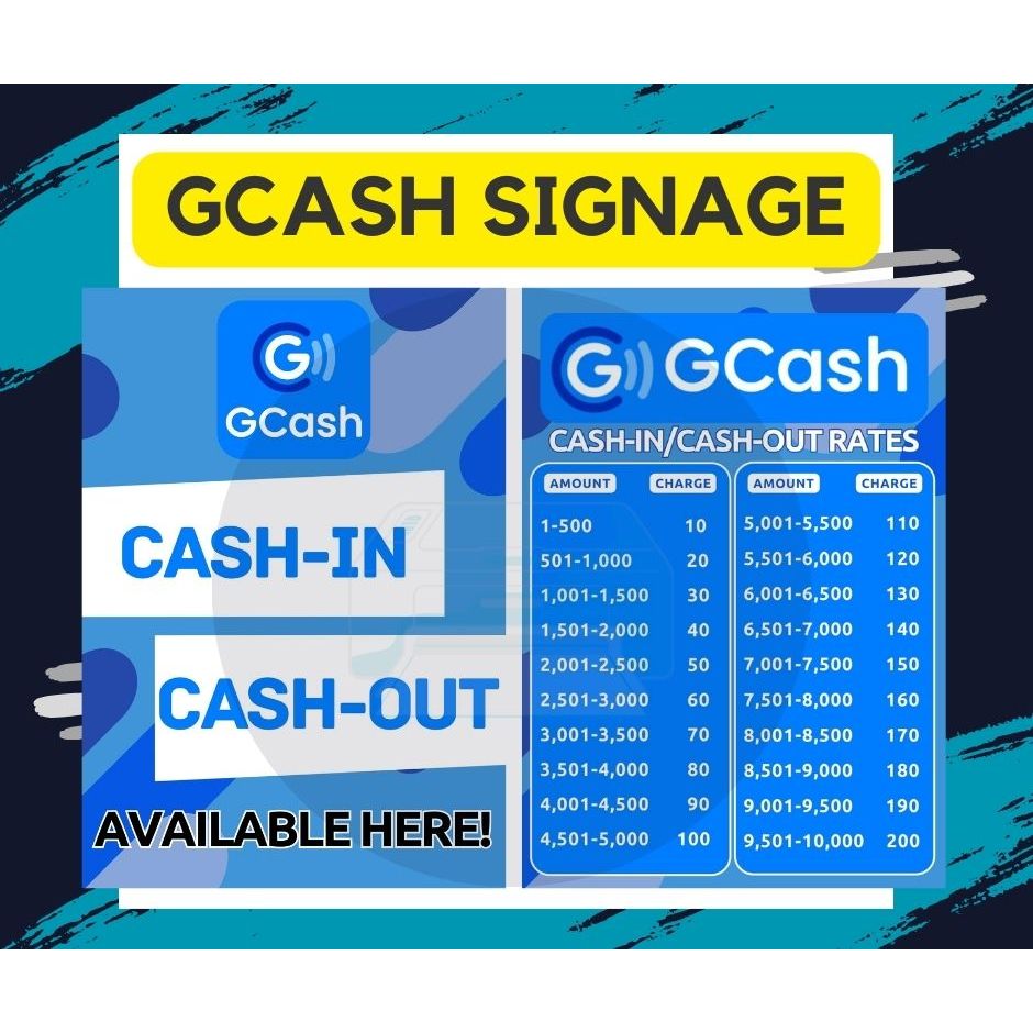 GCash Cash-In, Cash-Out Signages | Shopee Philippines GCash Cash-In, Cash-Out Signages | Shopee Philippines