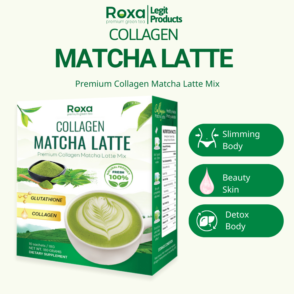 Roxa Collagen Matcha Latte 100% Organic Premium Collagen Matcha Latte ...