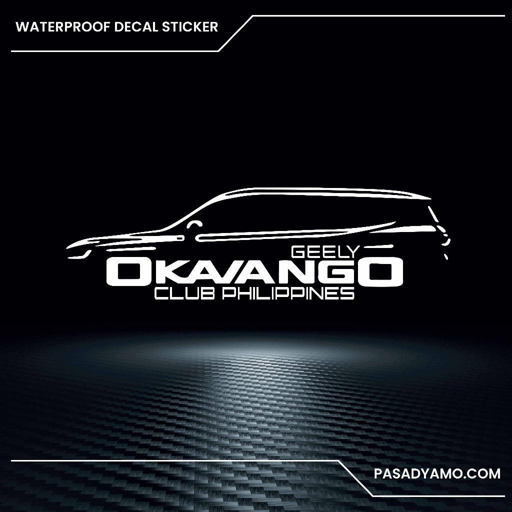 Geely Okavango Club Philippines Decal Sticker for Cars and Laptops 9 ...