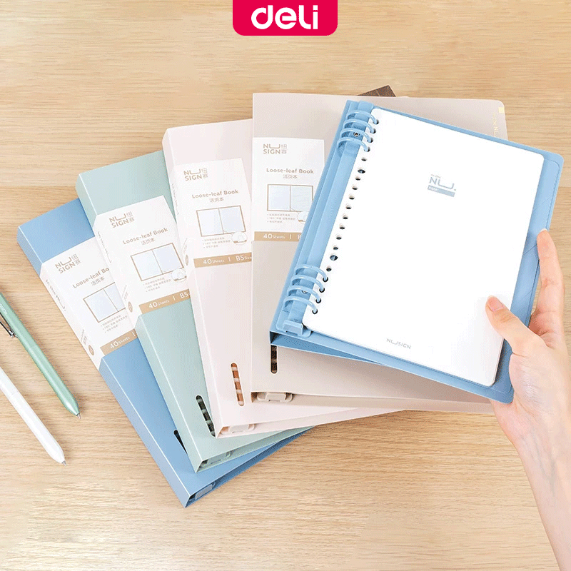 Deli Nusign NS316 Writing Spiral Notebooks Loose-leaf Book A5/B5 40 ...