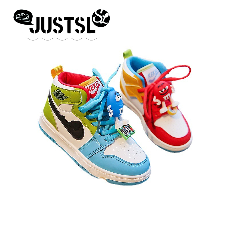 JUSTSL kids Sapatos For Girls Korean Fashion M&Ms doll board shoe ...