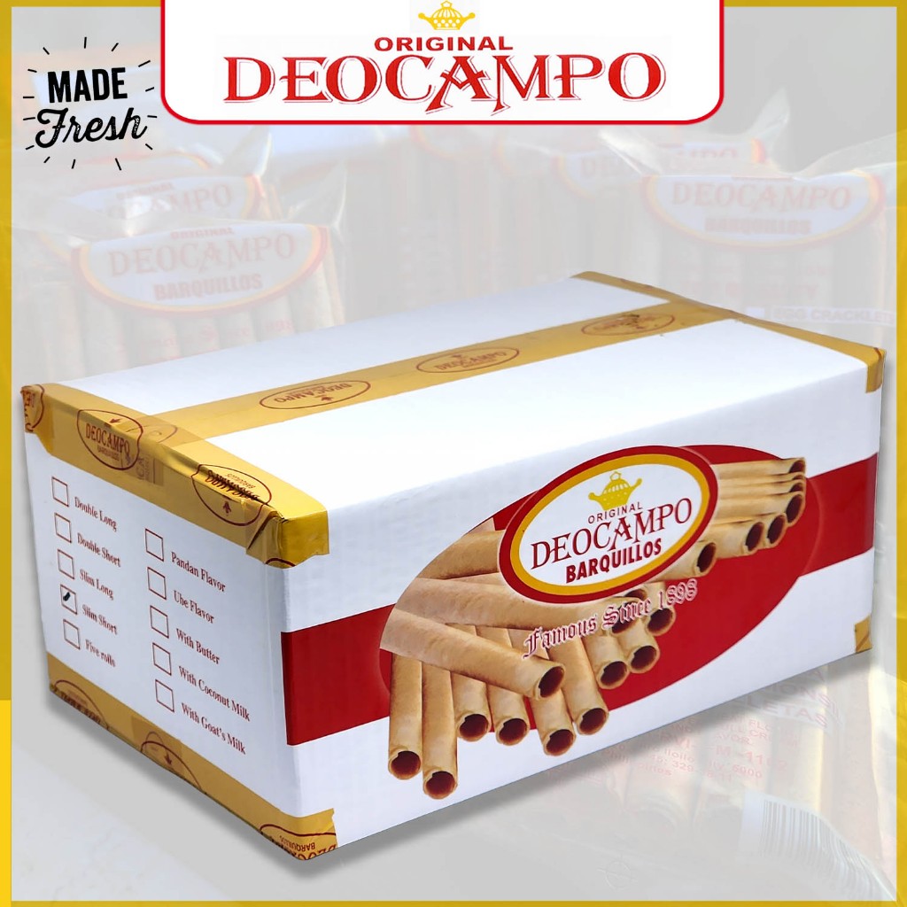 Barquillos Box 10 Packs Inside | Deocampo's | Slim Short | Rolled ...