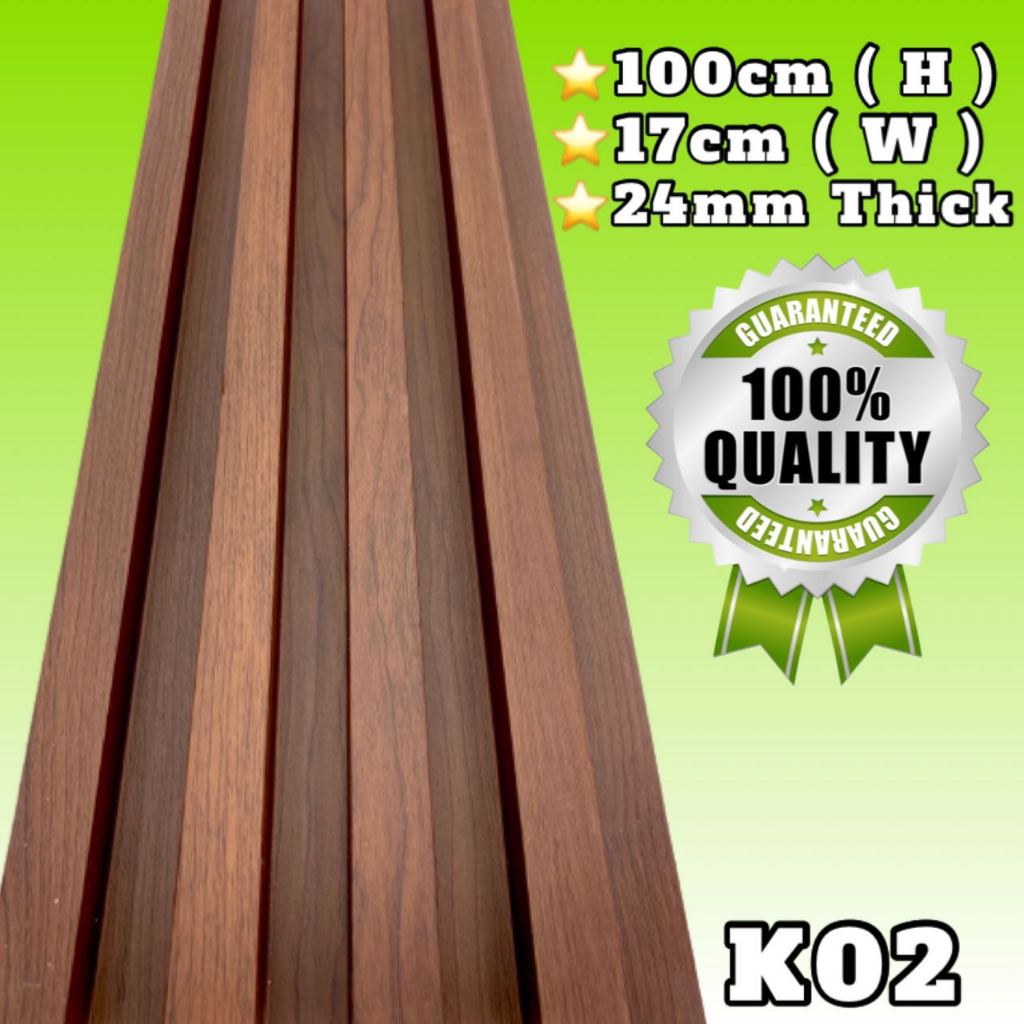 WPC WOOD CLADDING/FLUTTED WALL PANEL 100CM X 17CM SIZE X 24MM THICKNESS ...