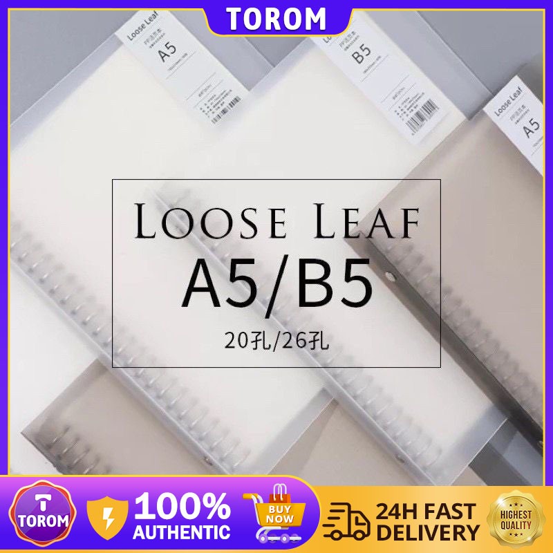 B5/A5 Loose Leaf Refill Binder Notebook Replacable Metal Spiral Coil ...