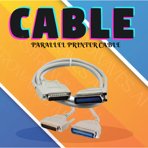 Parallel Printer Cable 1.8meter andUSB Printer Cable ( Transparent ) 1 ...